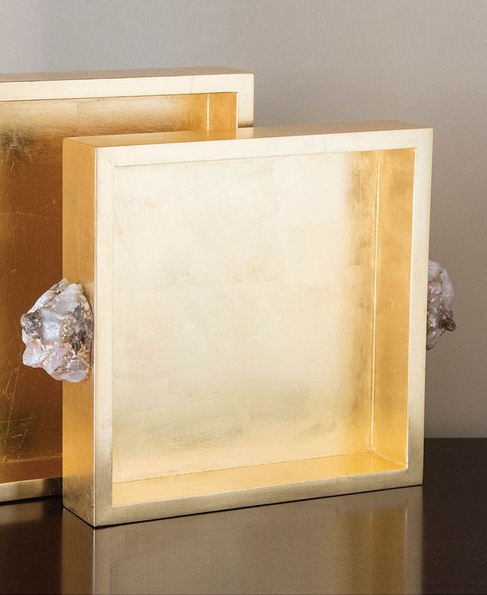 Couture Astoria Quartz Square Trays (Set of 2) - Macy's