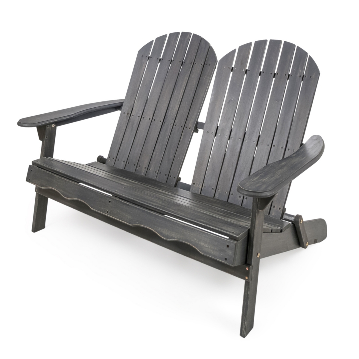 Click here for Malibu Outdoor Adirondack Loveseat - Dark Grey prices
