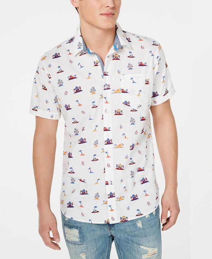 American Rag Men's Tiki Hut Shirt, Created for Macy's - Macy's