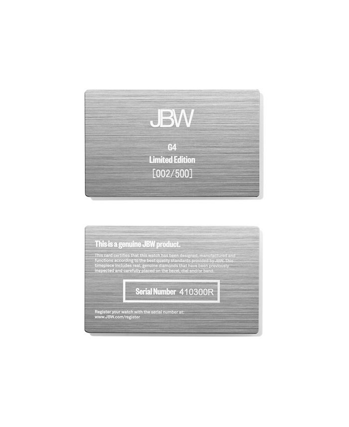 Jbw Men's Limited Edition G4 Leather Diamond (1/5 ct.t.w.) 18k Gold ...