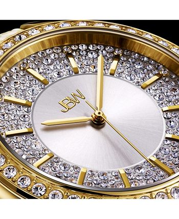 Jbw 10 YR Anniversary Women's Mondrian Diamond (1/8 ct.t.w.) Leather Watch - Macy's