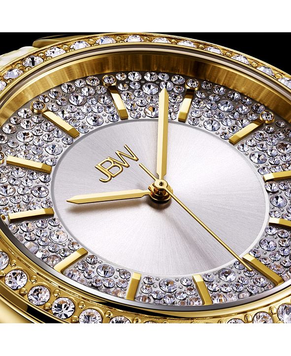 Jbw 10 YR Anniversary Women's Mondrian Diamond (1/8 ct.t.w.) Leather ...