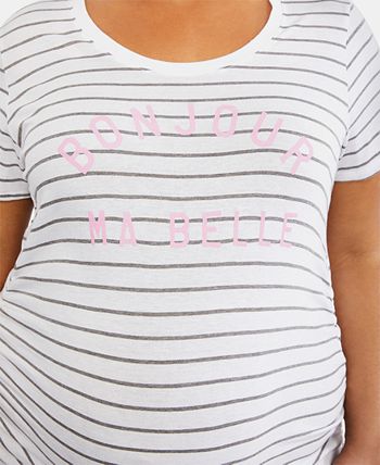 Motherhood Maternity Plus Size Bonjour Ma Belle™ Maternity Graphic Tee ...