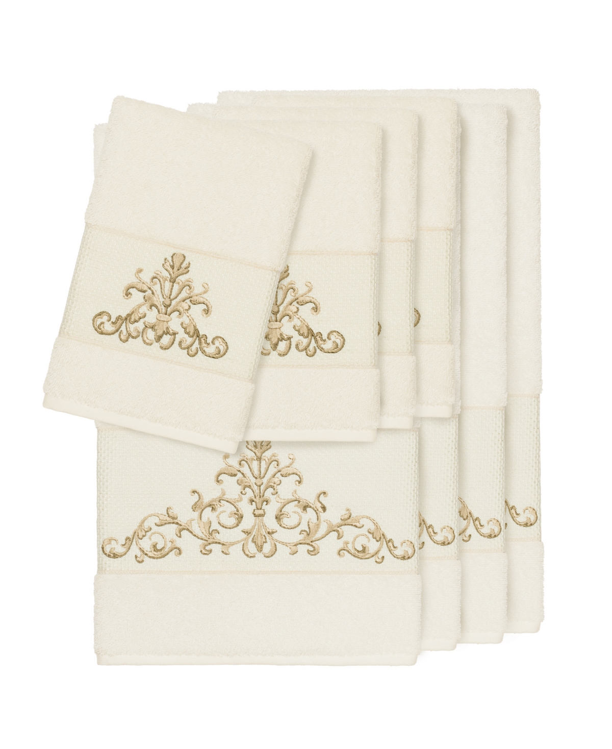 Click here for Linum Home Turkish Cotton Scarlet 8-Pc. Embellishe... prices