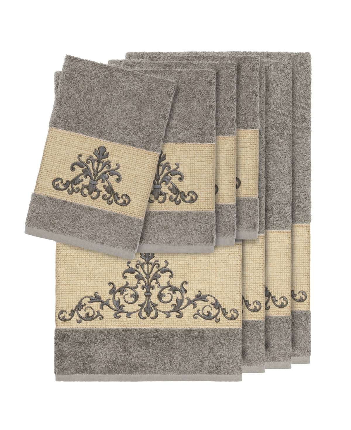 Click here for Linum Home Turkish Cotton Scarlet 8-Pc. Embellishe... prices
