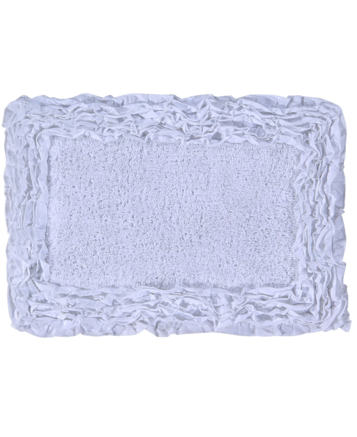 Click here for Better Trends Ruffle Bath Rug  21 x 34 - White prices