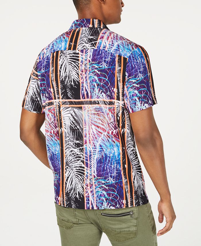 INC International Concepts Men's Julius Colorblock Palm Print Short ...