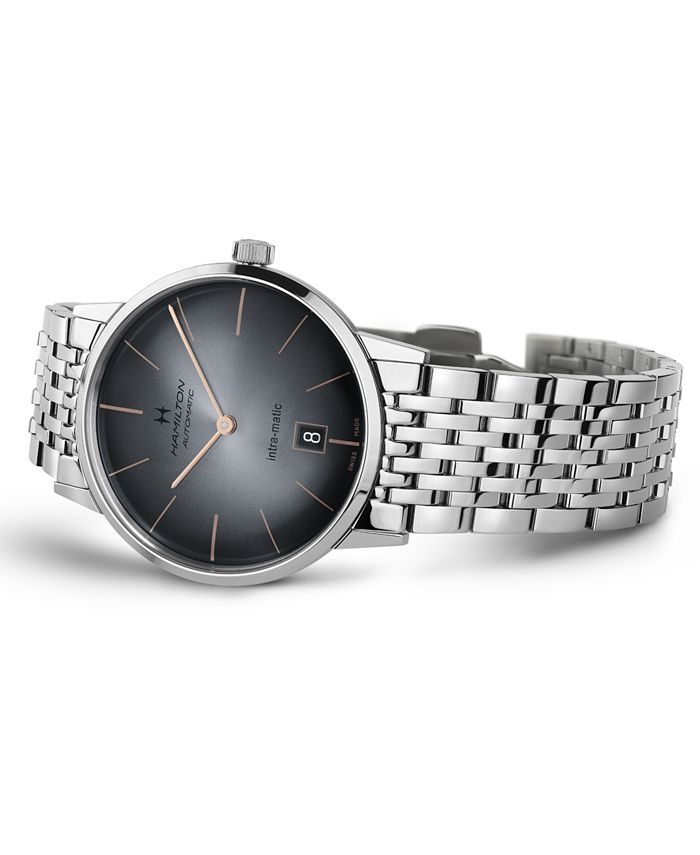 Hamilton Men's Swiss Automatic American Classic Intra-Matic Stainless ...