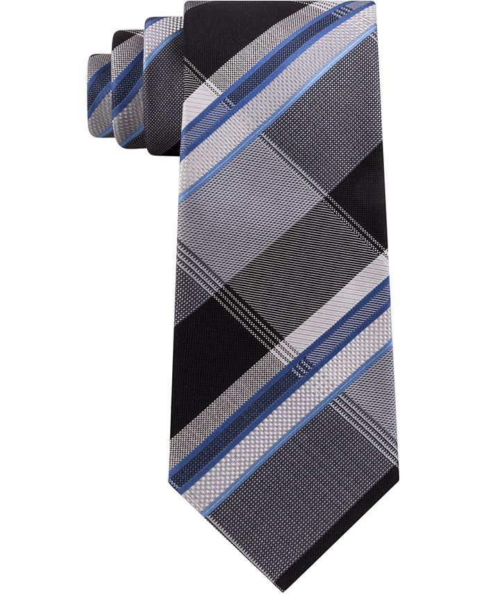 Kenneth Cole Reaction Kenneth Cole Men's Multi Texture Plaid Slim Tie ...