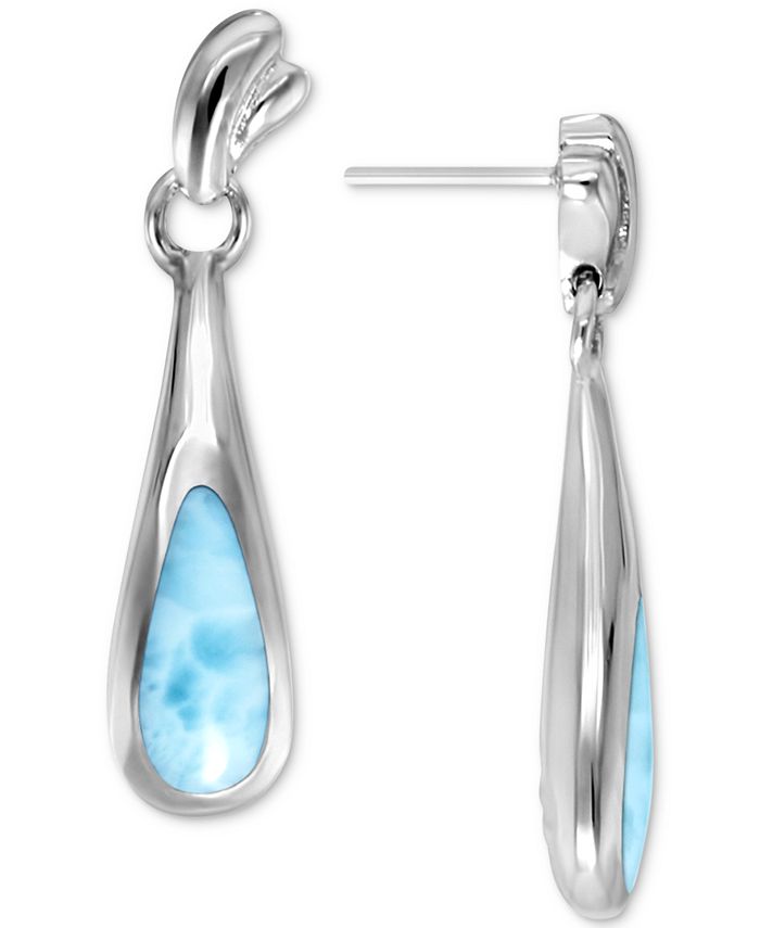 Marahlago Larimar Drop Earrings in Sterling Silver - Macy's