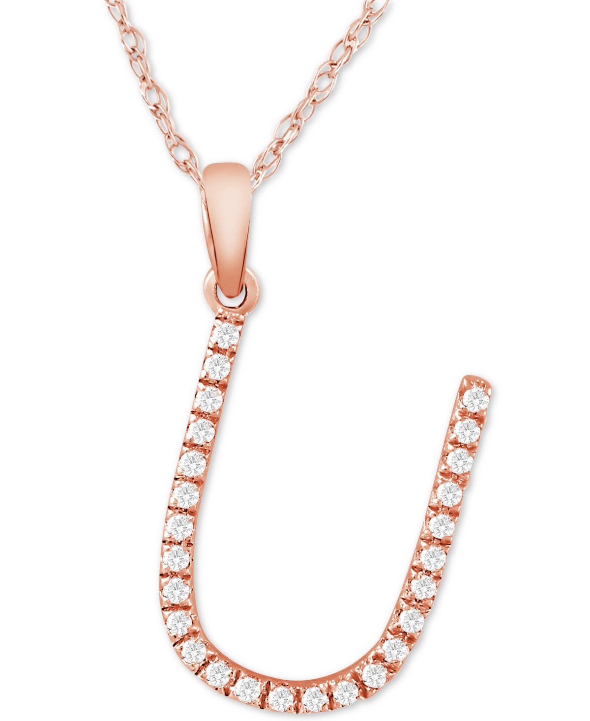 Click here for Diamond (1/10 ct. t.w.) Initial Pendant Necklace i... prices
