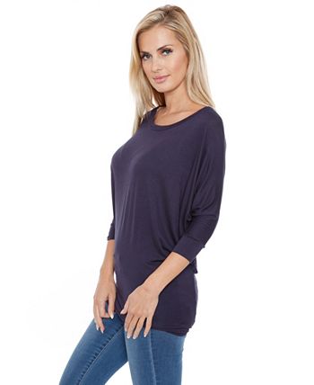 White Mark Women's Banded Dolman Top & Reviews - Tops - Women - Macy's