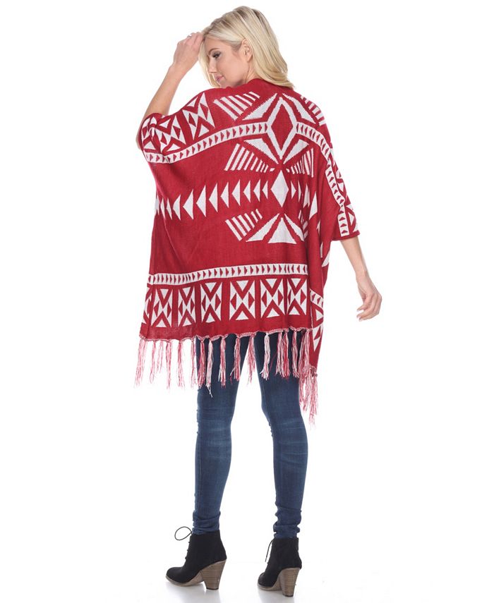 White Mark Women's Cherokee Patterned Cardigan - Macy's