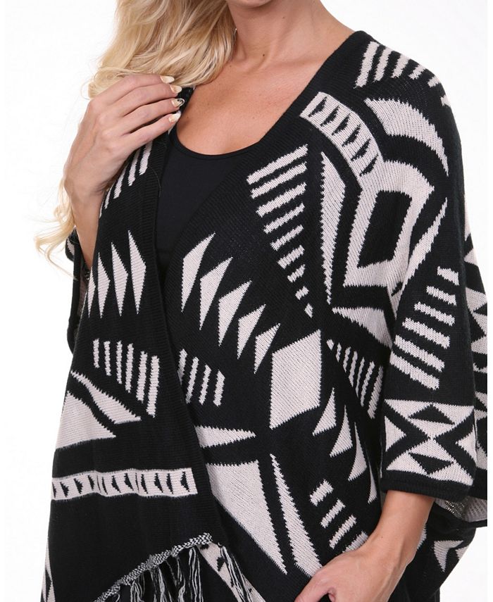White Mark Women's Cherokee Patterned Cardigan - Macy's