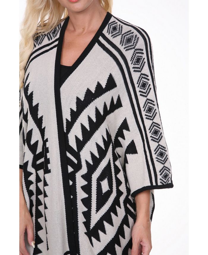 White Mark Women's Cherokee Patterned Cardigan - Macy's
