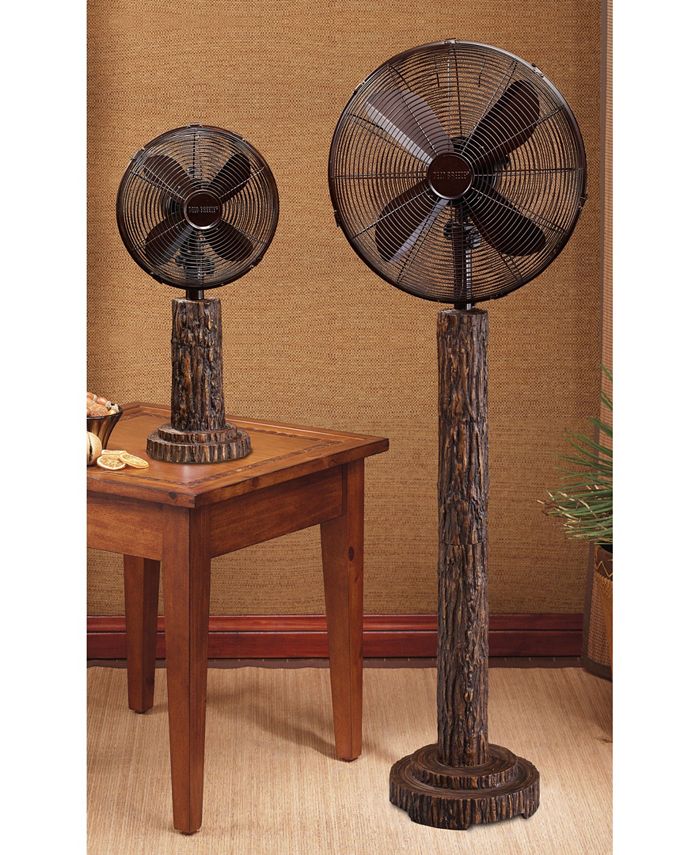 DecoBreeze Fir Bark Table Fan - Macy's