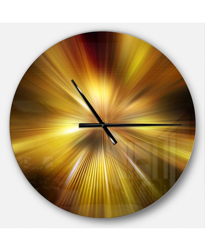 Design Art Designart Oversized Modern Round Metal Wall Clock - Macy's