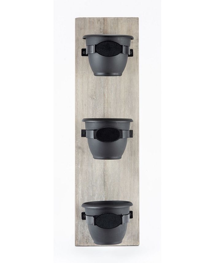 Bloem Self-Watering Herb Trio Hanging Vertical Wall Planter Kit - Macy's
