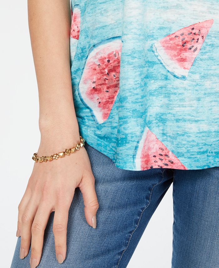 Style & Co Petite Graphic Print Swing Tank Top, Created for Macy's - Macy's