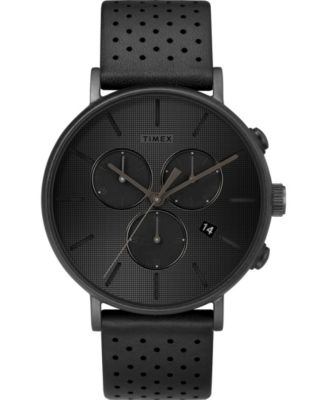 Timex Fairfield Chronograph Supernova 41mm Leather Strap Watch - Macy's