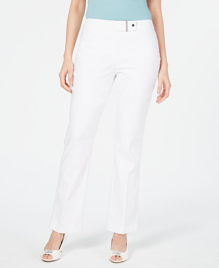 JM Collection Petite Curvy-Fit Tummy-Control Pants, Created for Macy's ...