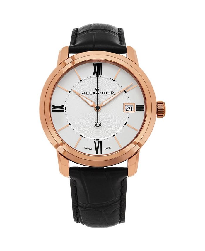 Stuhrling Alexander Watch A111-06, Stainless Steel Rose Gold Tone Case ...