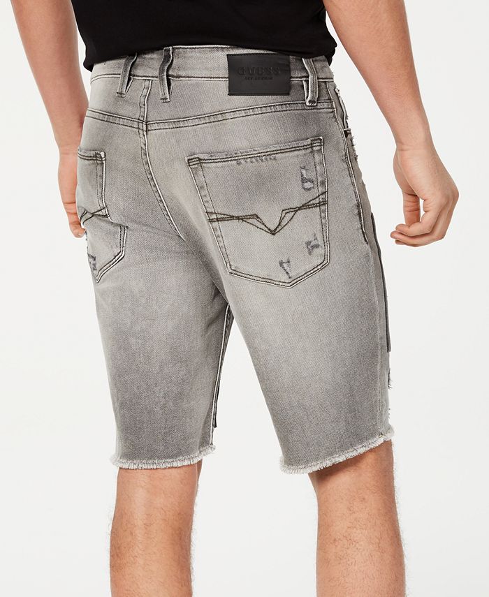 GUESS Men's Slim-Fit Patchwork Shorts - Macy's