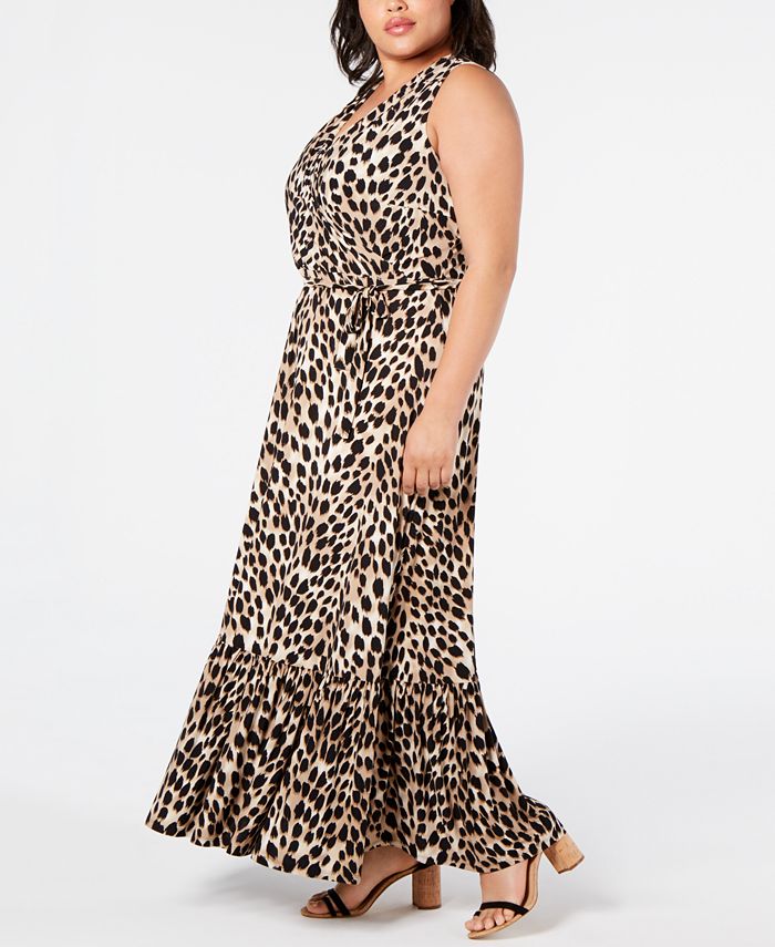 Inc International Concepts Inc Plus Size Leopard Print Faux Wrap Maxi