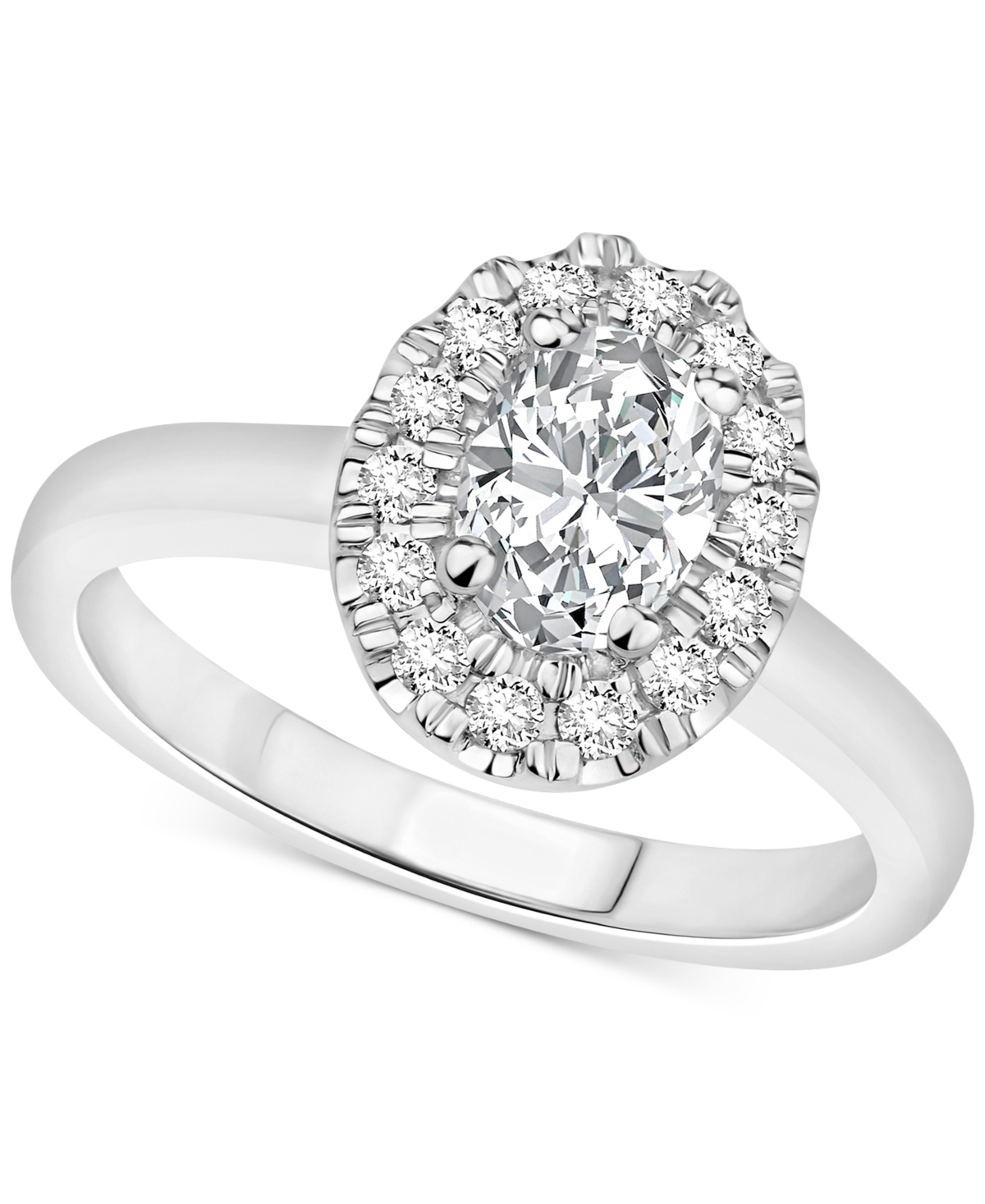 Click here for Diamond Oval Halo Engagement Ring (1 ct. t.w.) in... prices