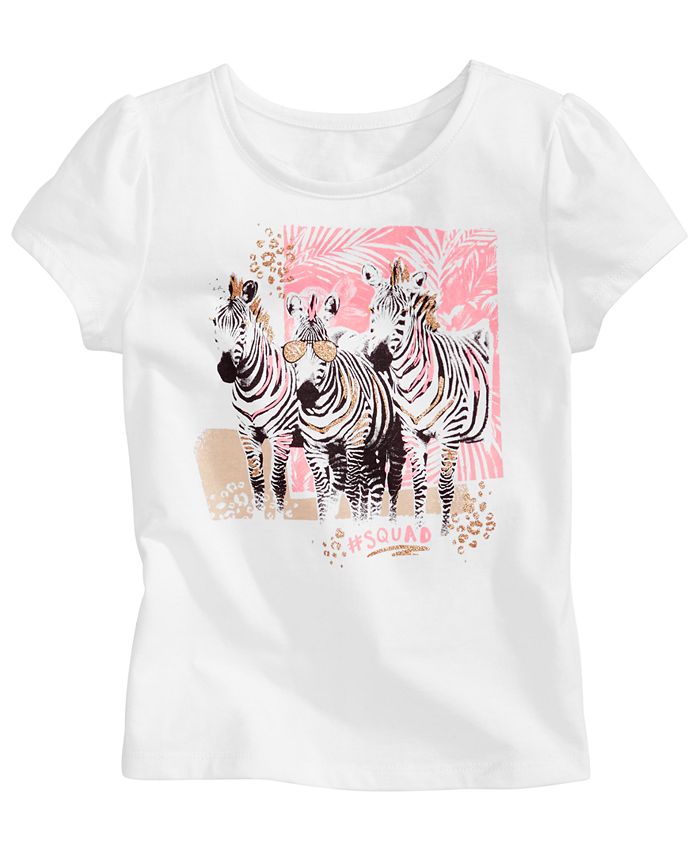 Epic Threads Little Girls Zebra-Print T-Shirt, Created for Macy's - Macy's