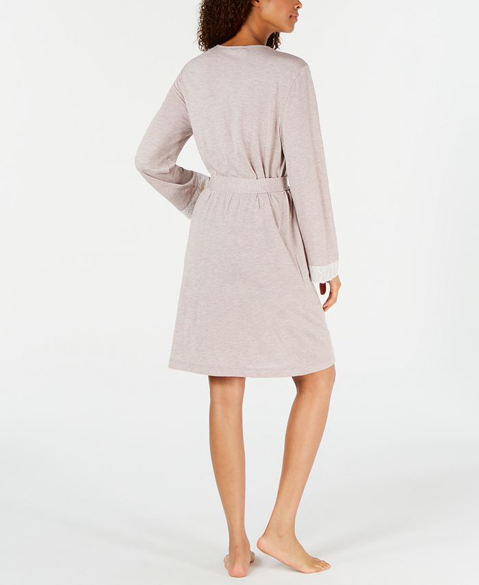 Charter Club Lace-Trim Knit Robe, Created for Macy's & Reviews - Bras ...