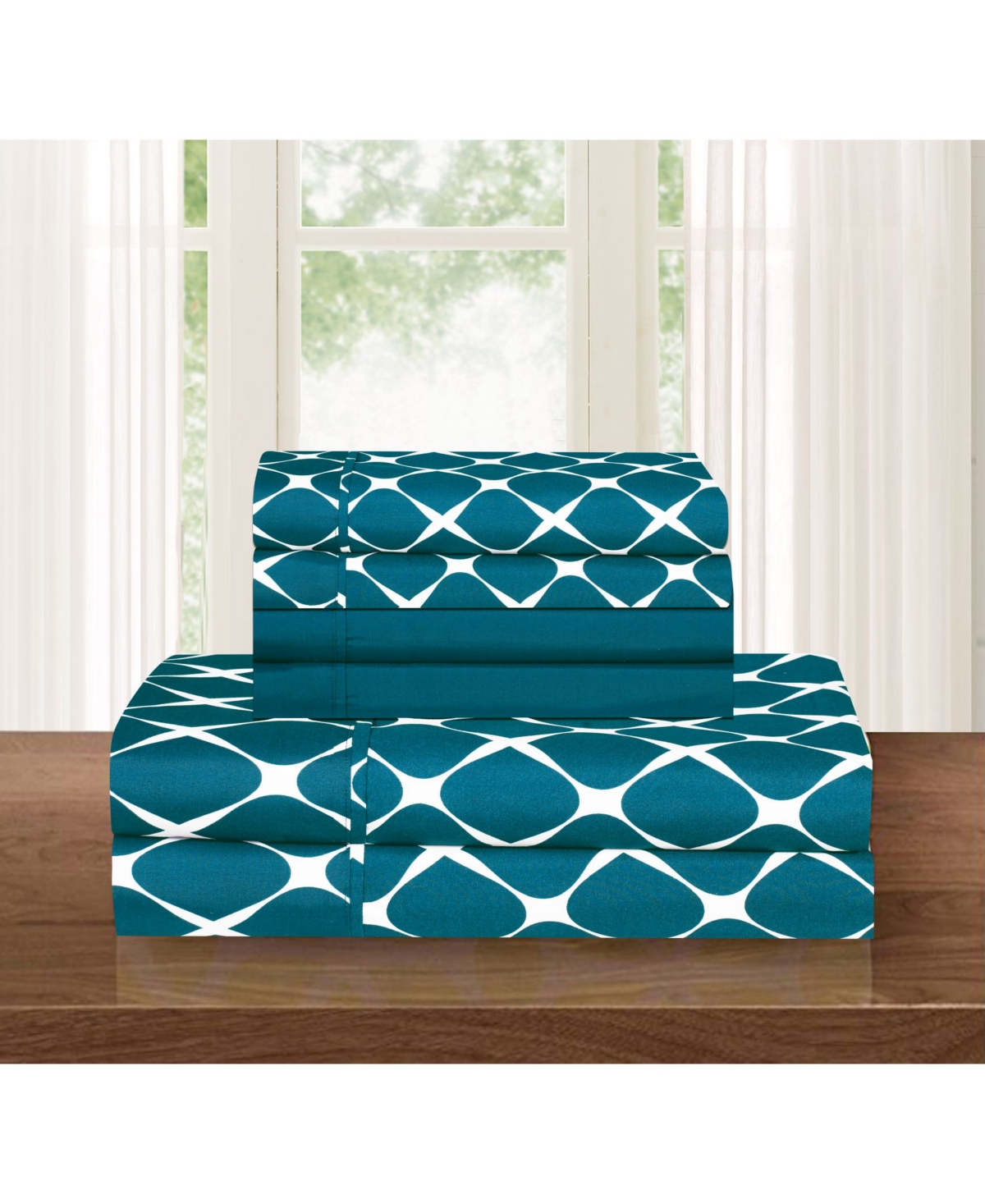 Click here for Elegant Comfort Geometric Printed Microfiber 6-Pc.... prices