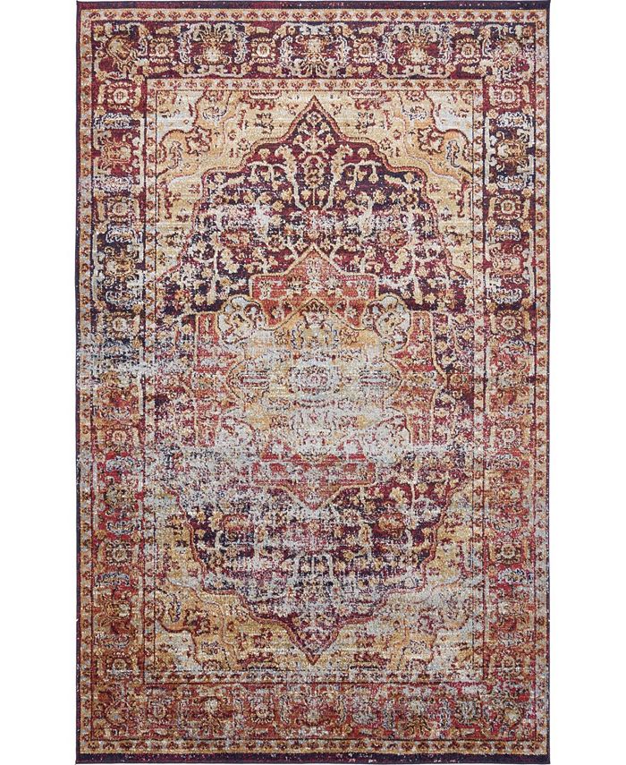 Bridgeport Home Ananta Ana4 Rust Red 5' x 8' Area Rug - Macy's