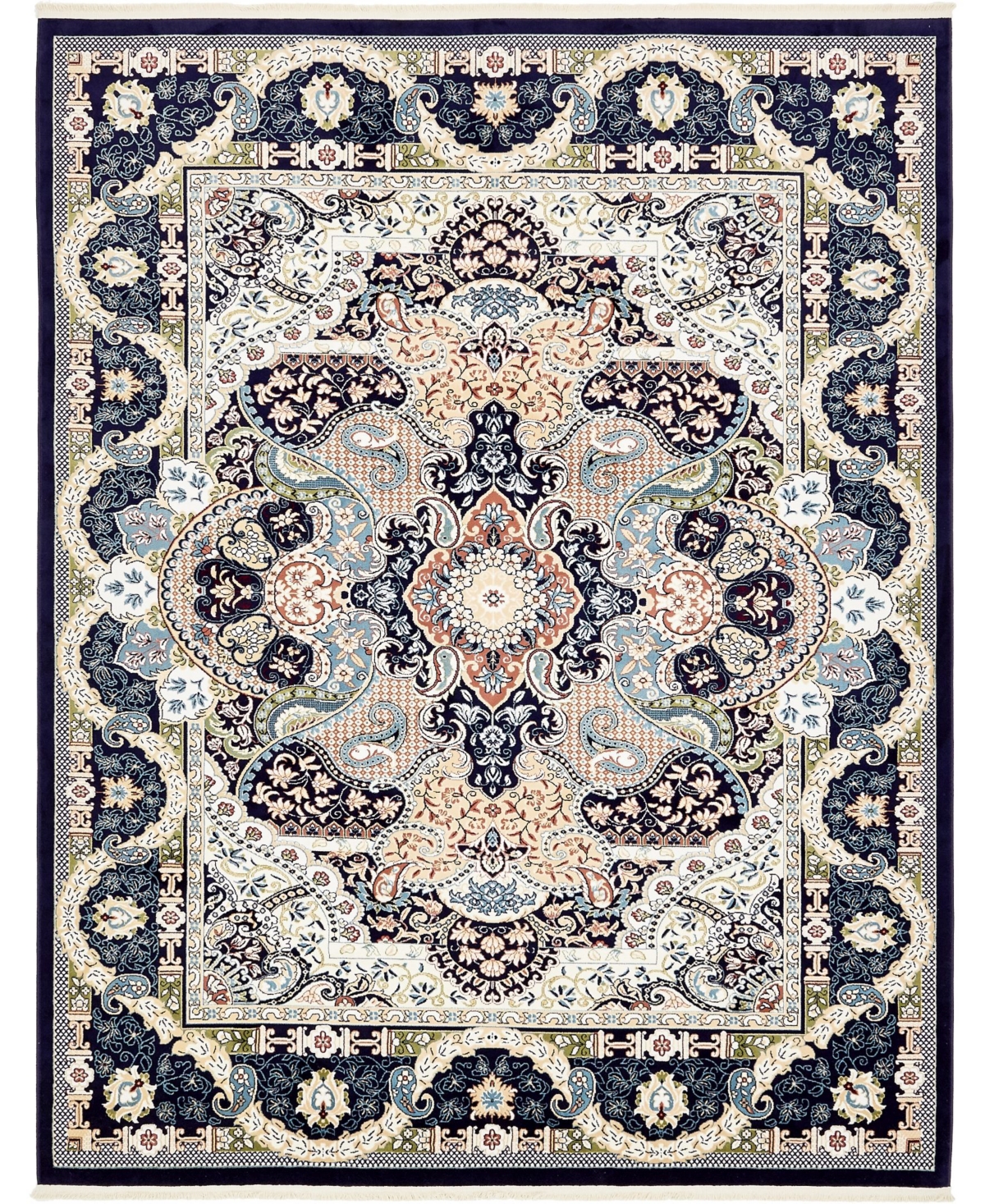 Click here for Bayshore Home Zara Zar2 8 x 10 Area Rug - Navy Blu... prices