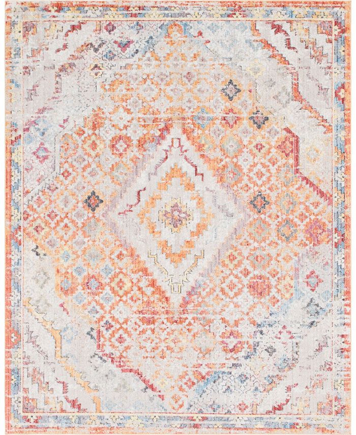 Bridgeport Home Zilla Zil1 Orange 8' x 10' Area Rug - Macy's