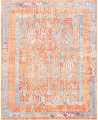 Bayshore Home Zilla Zil2 Orange 8' x 10' Area Rug - Macy's