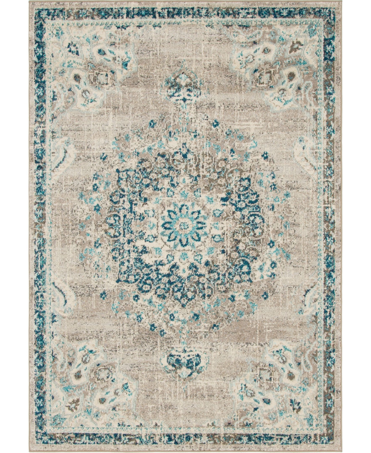 Closeout! Bayshore Home Lorem Lor1 5 3 x 7 7 Area Rug - Gray