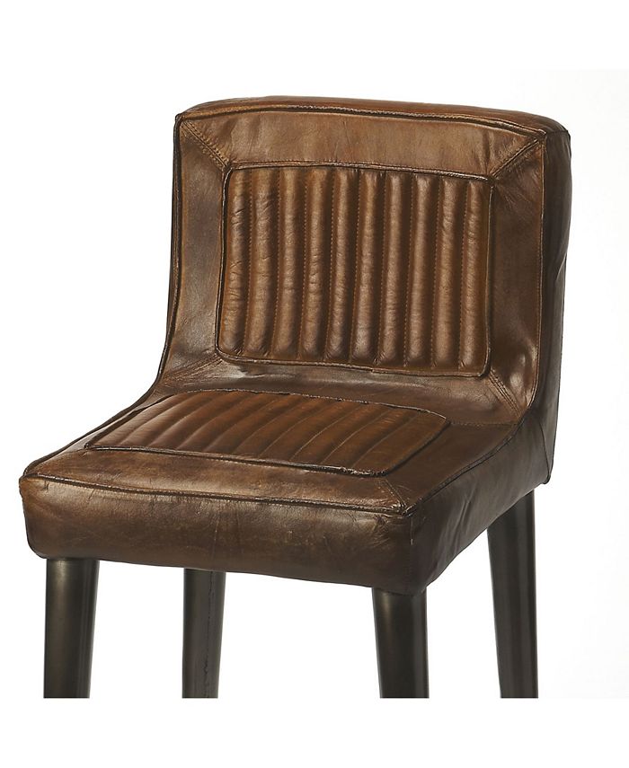 Butler Specialty Butler Maxwell Leather Bar Stool - Macy's