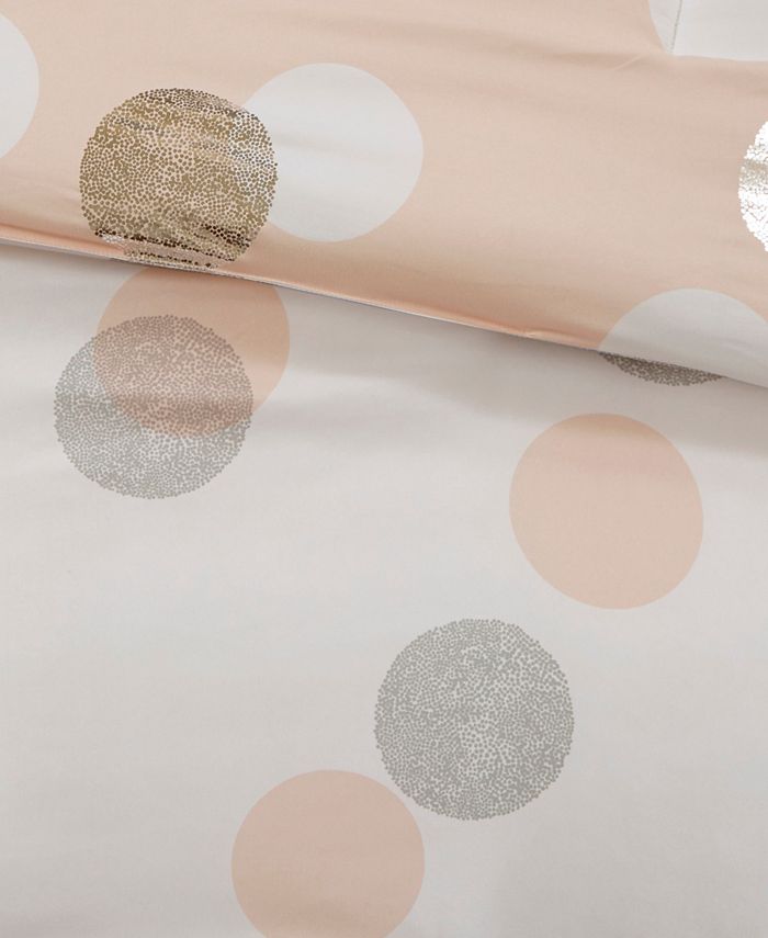 Mi Zone Emelia Twin/Twin XL 3 Piece Metallic Dot Print Reversible ...