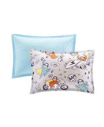 Mi Zone CLOSEOUT! Raff Full/Queen 4 Piece Sloth Printed Comforter Set ...