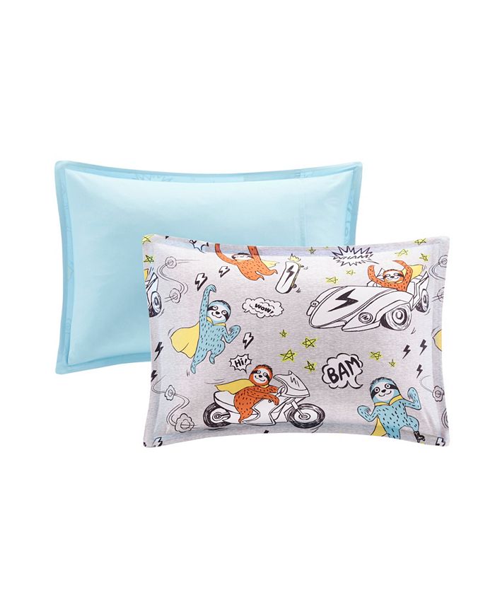 Mi Zone CLOSEOUT! Raff Full/Queen 4 Piece Sloth Printed Comforter Set ...