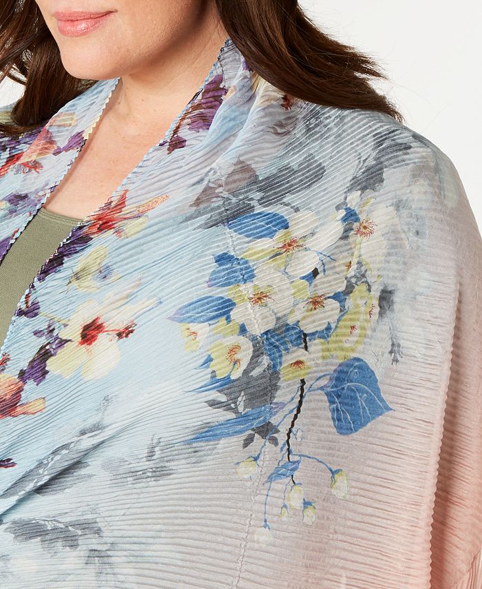 Cejon Orchid Bloom Ombré Chiffon Scarf - Macy's