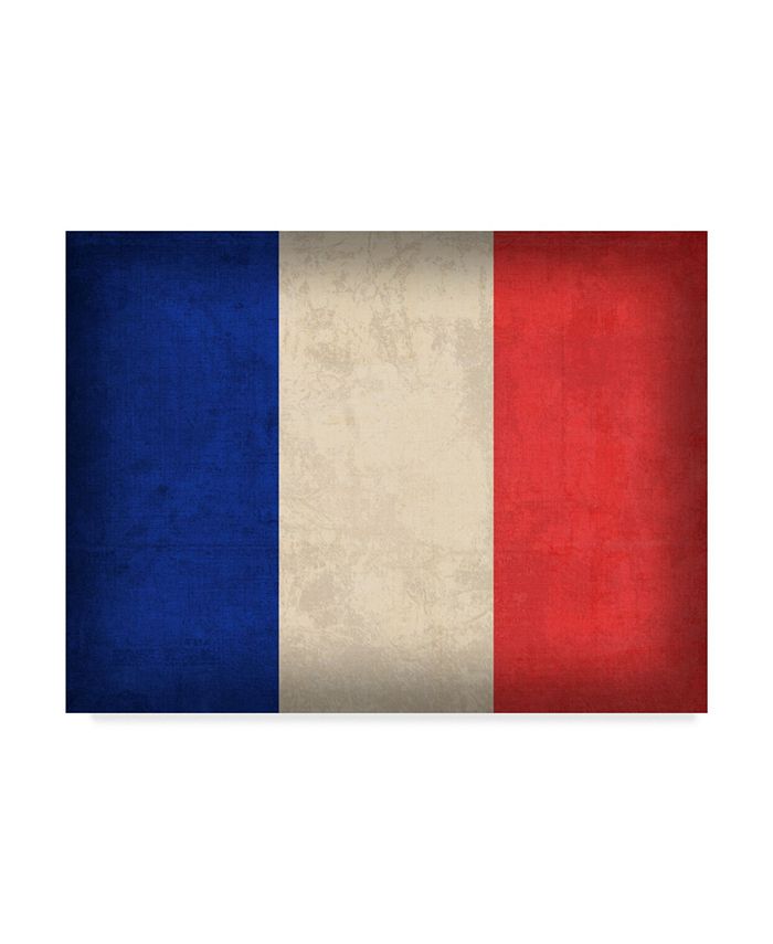 Trademark Global Red Atlas Designs 'France Distressed Flag' Canvas Art ...