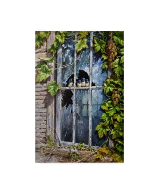 Michael Jackson 'Birds In Broken Window' Canvas Art - 30" x 47" - Macy's