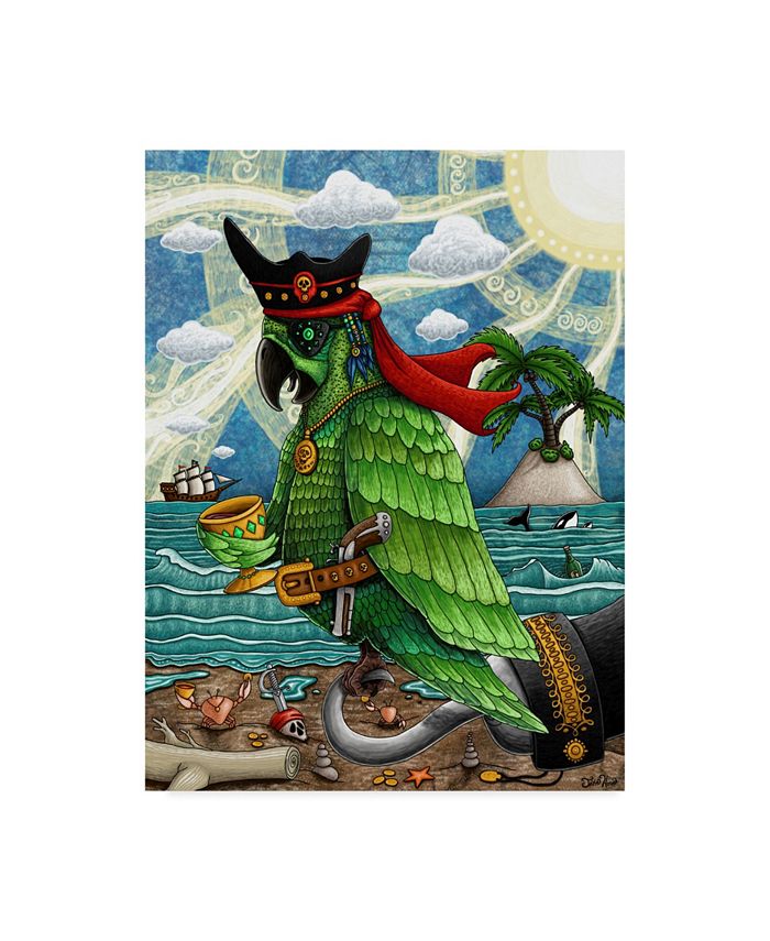 Trademark Global Jake Hose 'Skully Bird' Canvas Art - 14" x 19" - Macy's