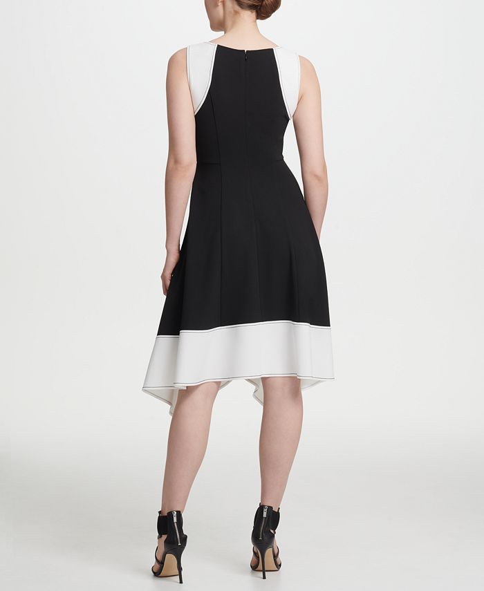 DKNY Sleeveless Colorblock A-line Dress - Macy's