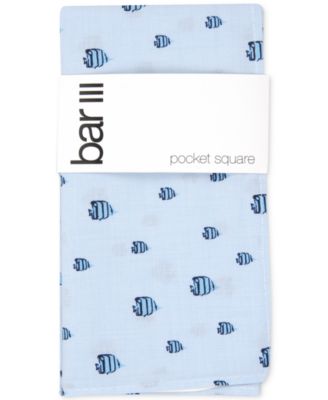 Bar III Men's Butterfly Fish Pocket Square, Created for Macy's - Macy's