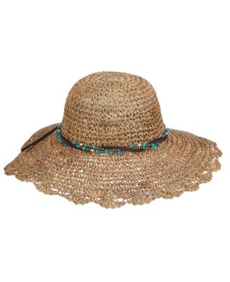 Scala Crocheted Seagrass Hat with Beaded Band - Macy's