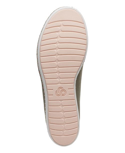 Clarks Women's Cloudsteppers Step Glow Slip Canvas Flats & Reviews ...