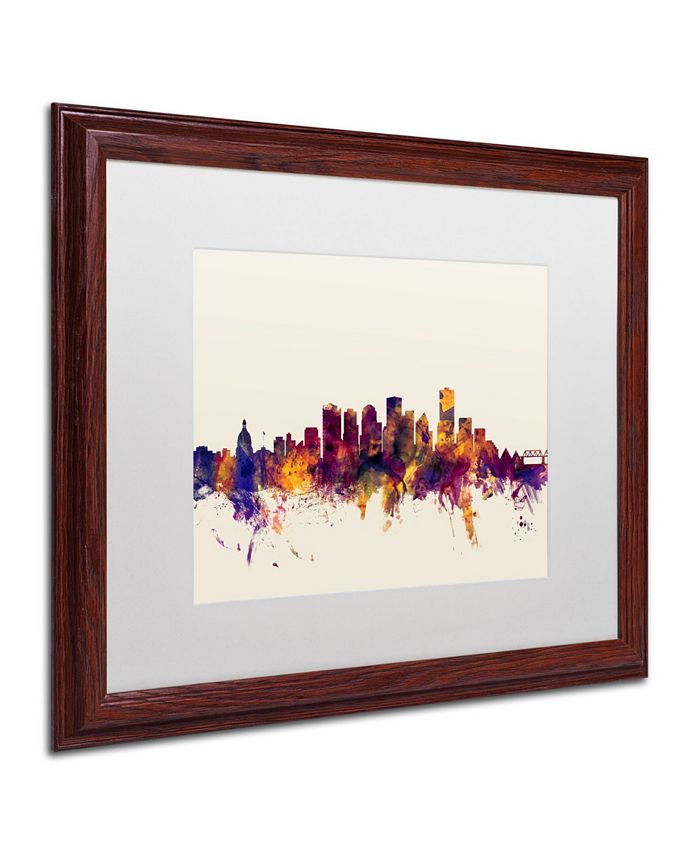 Trademark Global Michael Tompsett 'Edmonton Canada Skyline' Matted ...